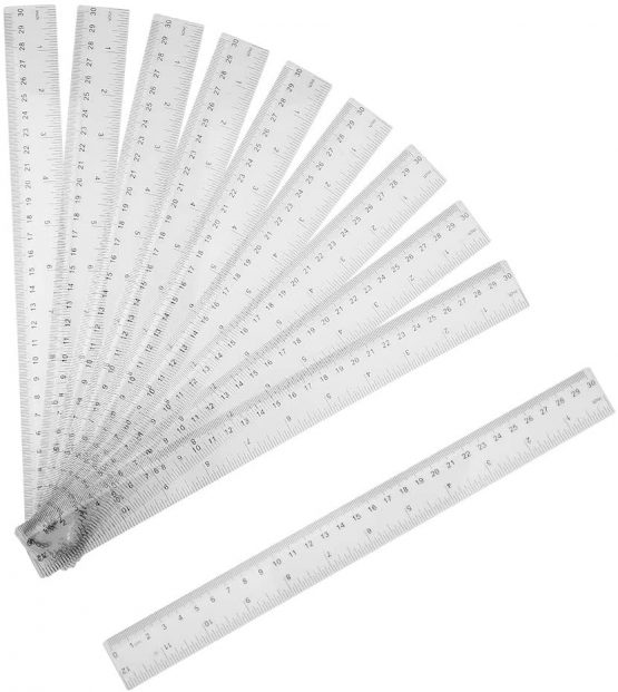 upain Rulers 30cm Multipack Shatterproof Plastic 12 Inch Transparent ...
