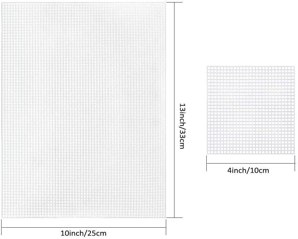 Pllieay 33 Pieces Mesh Plastic Canvas Sheets Kit Including 15 Pieces ...