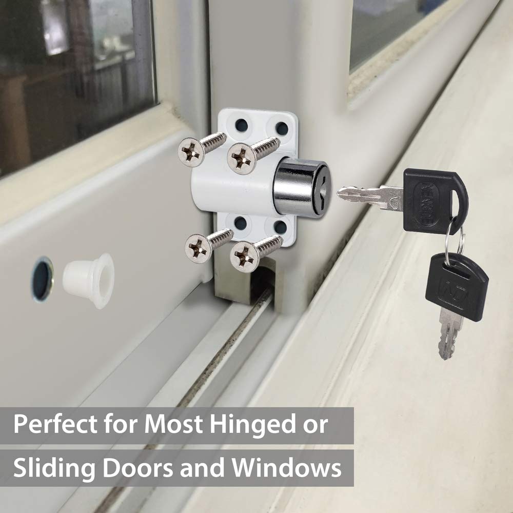 Tanice Patio Sliding Door Lock 4PCS Window Door Restrictor Window Bolt ...