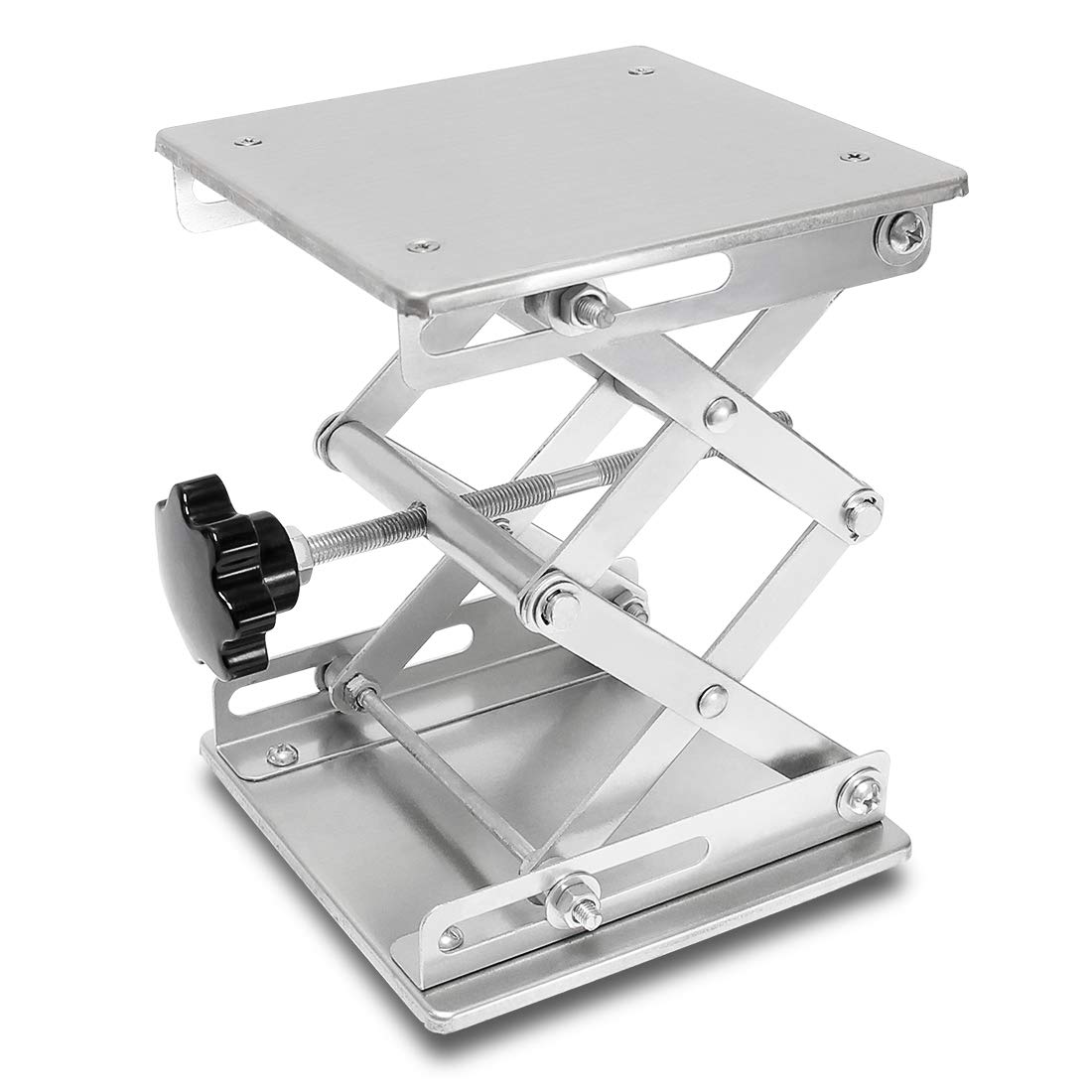 Wisamic 8 x 8 inch Aluminum Lab Jack Stand – 200x200x310 mm Stainless ...