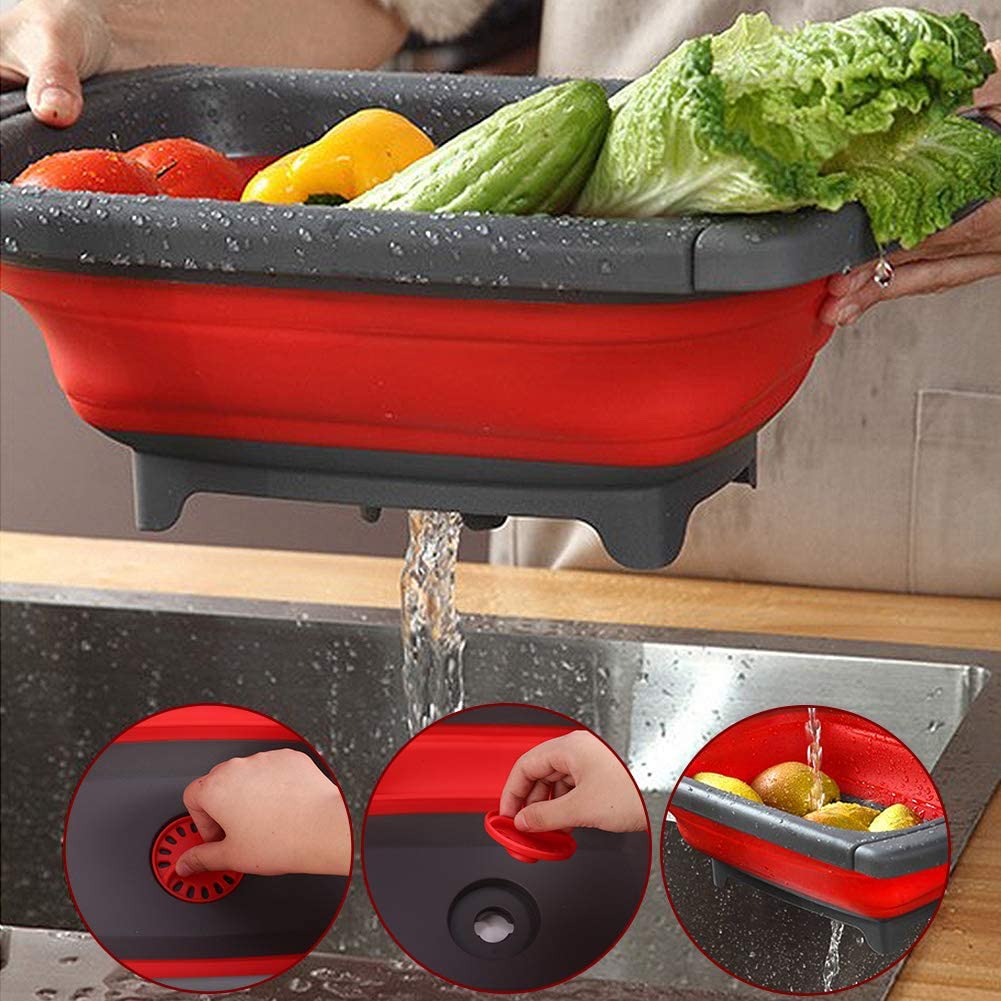 rainday Collapsible Washing Up Bowl,Folding Laundry Baskets with ...