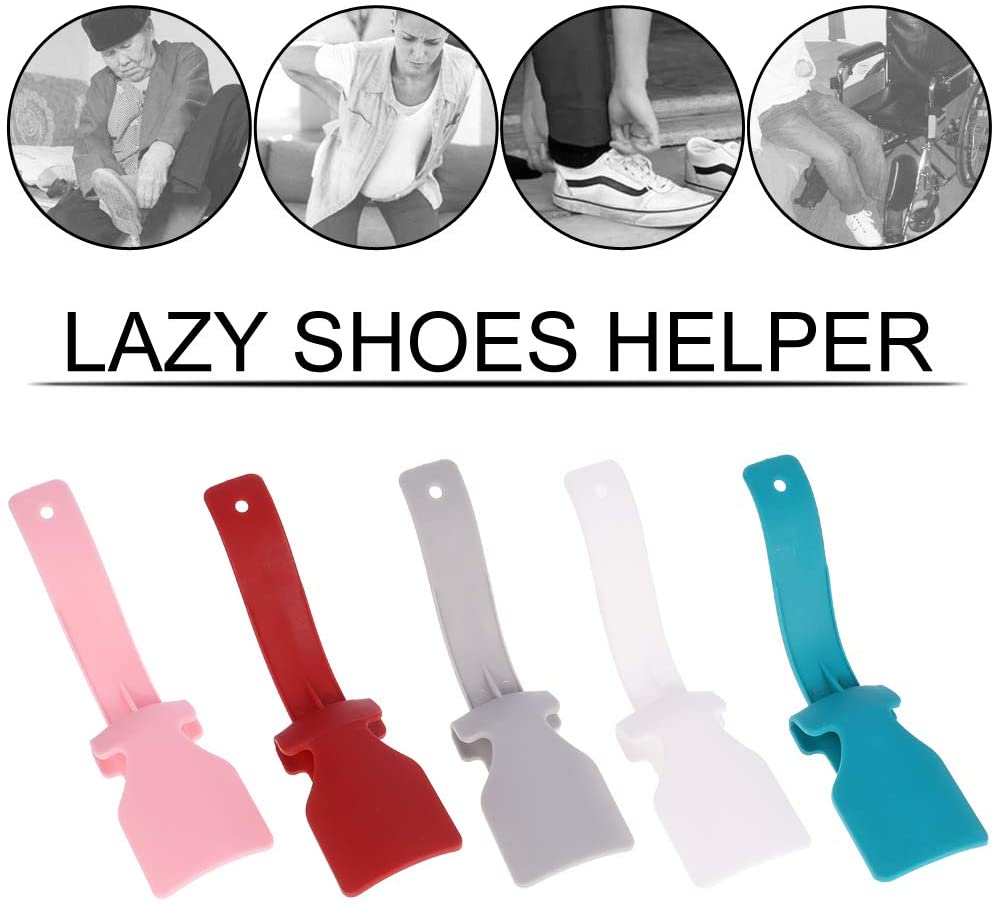 redcherry 5 Pieces Shoe Horn, Plastic Lazy Shoe Helper Shoe Lifting ...