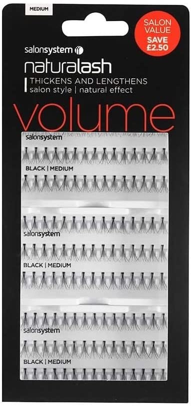 Salon System Individual Lashes SALON VALUE PACK Black Medium by Salon ...