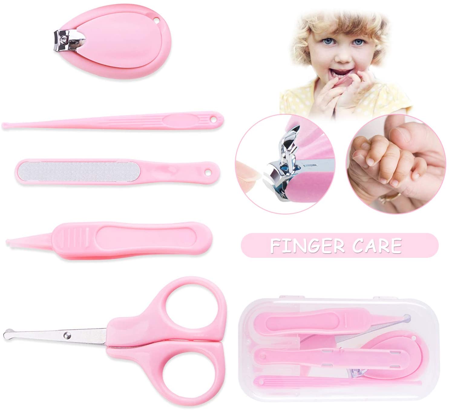 Baby Nail Kit | 5-in-1 Baby Grooming Kit with Cute Case, Earpick, Baby ...