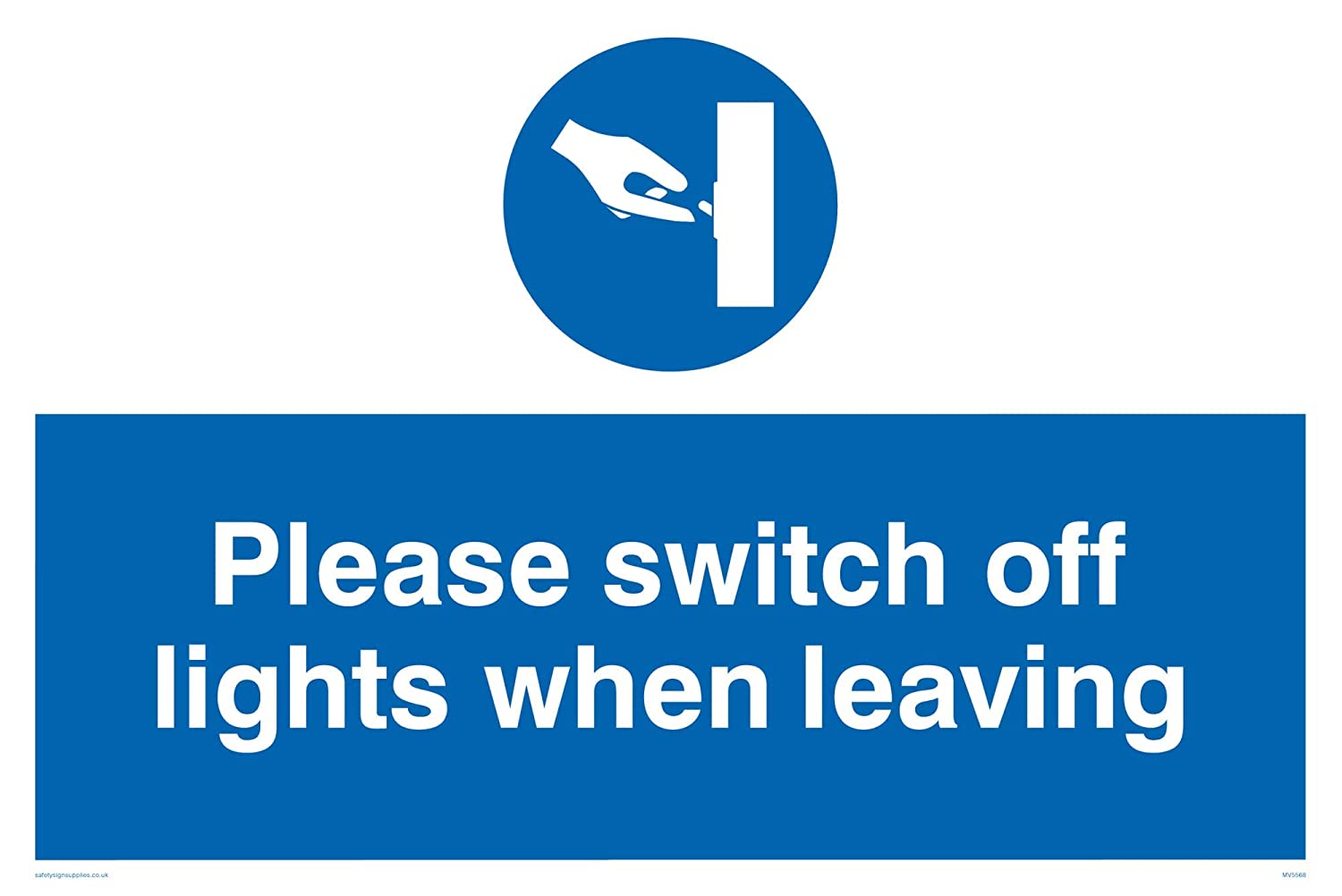Viking Signs MV5568-A4L-3M”Please Switch Off Lights When Leaving” Sign ...