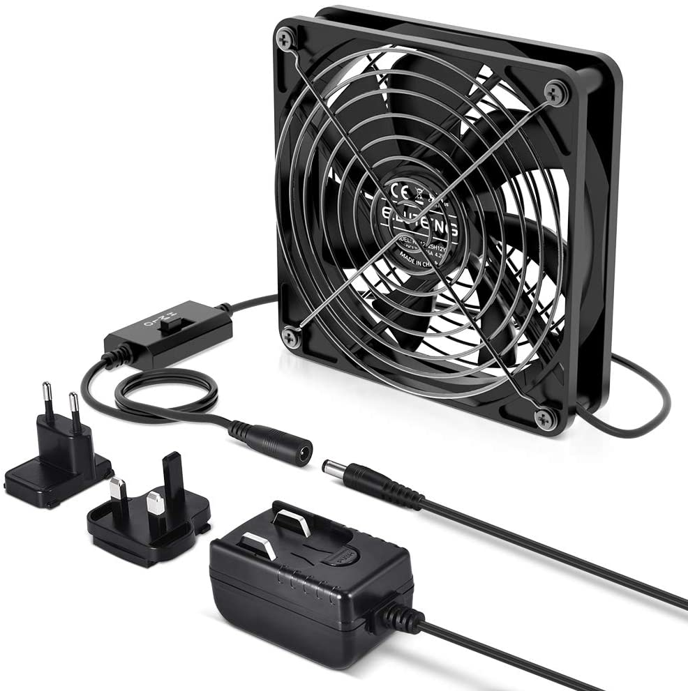 ELUTENG 80mm Fan 3 Speeds PC Fan 12V Computer Cooling Fan Silent ...