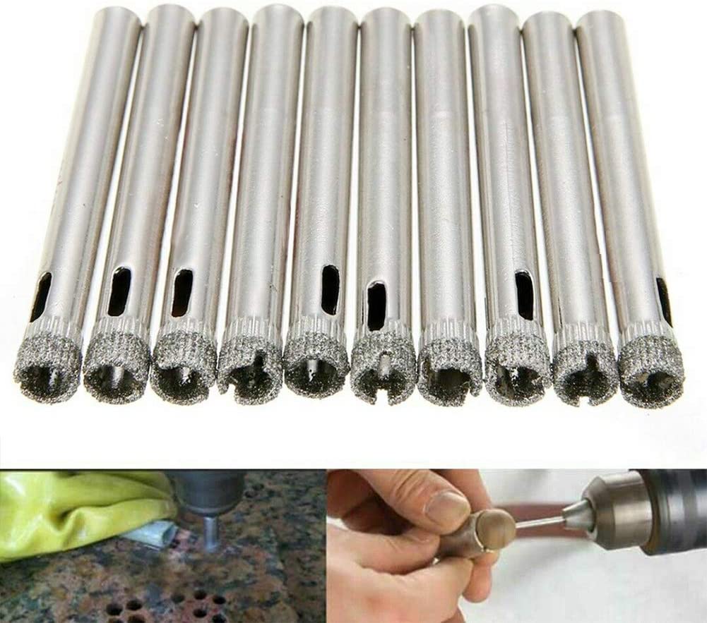 50 Pcs Diamond Coated Drill Bit Set, 6 mm Diamond Tipped Hole Saw for ...