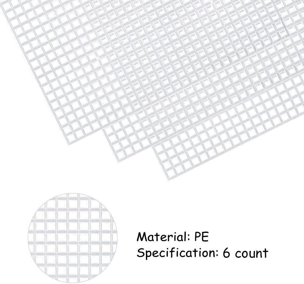 Pllieay 33 Pieces Mesh Plastic Canvas Sheets Kit Including 15 Pieces ...