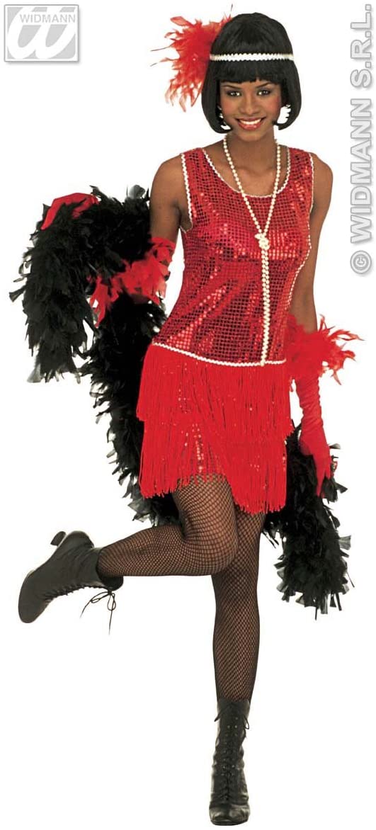 Ladies Deluxe Flapper Costume Medium UK 10-12 for 20s 30s Mob Capone ...