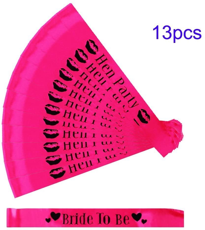 13 Pcs Hen Party Sashes and Bride to Be Sash for Ladies Wedding Hen ...