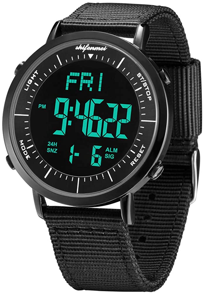 Digital Watches, shifenmei Digital Sports Watch Daily Alarm Hourly ...