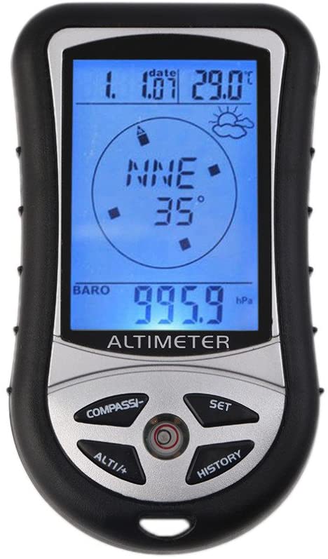 GuDoQi Outdoor Barometer 8 In 1 Digital Altimeter LCD Compass ...