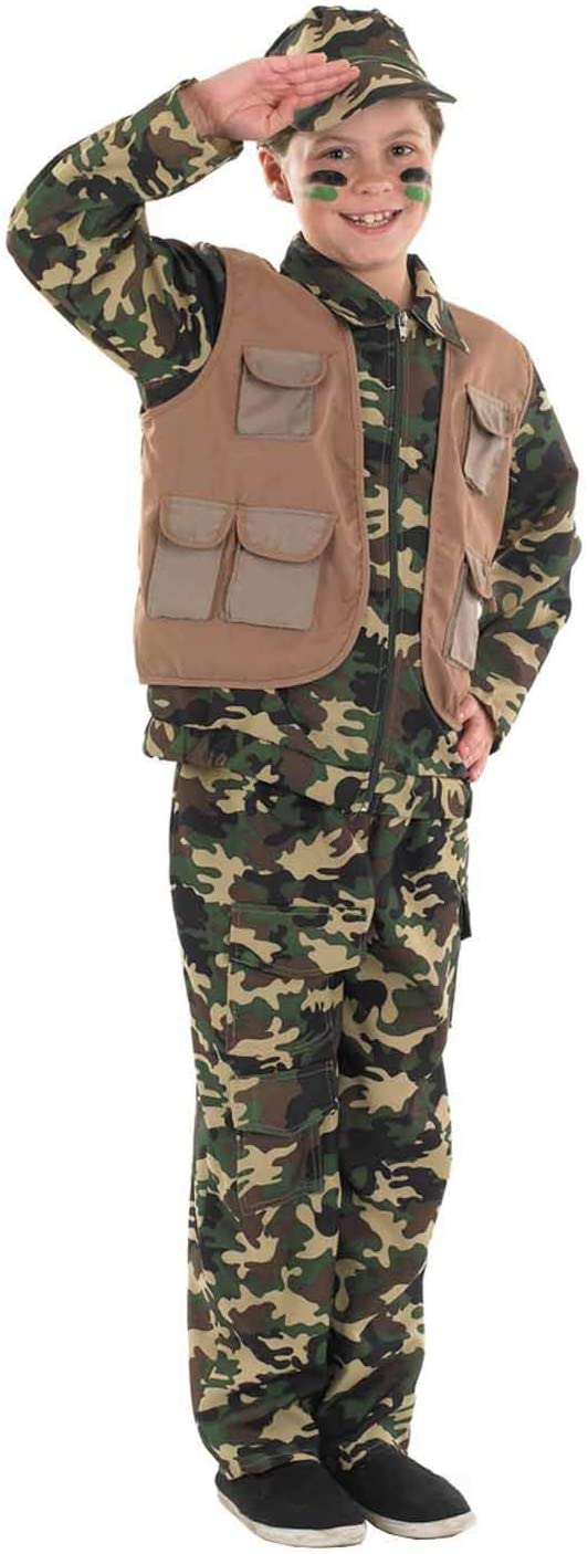 Fun Shack Boys Army Costume Childrens Camo Military Soldier Camouflage ...