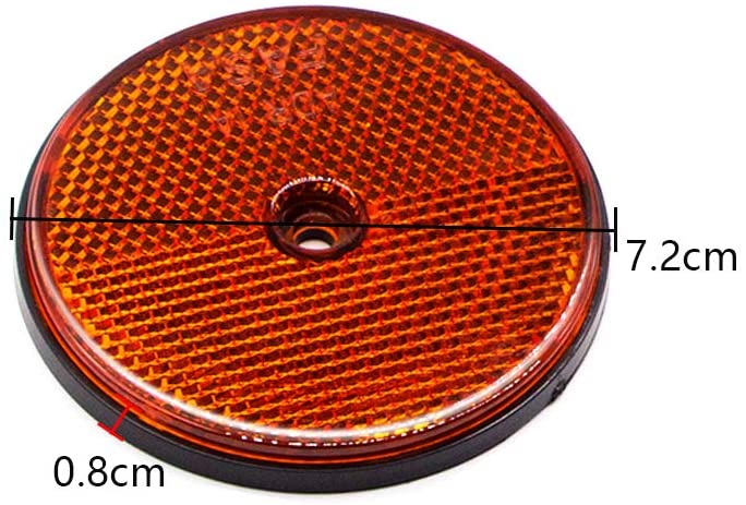 ETUKER 10 Pack Rear Reflector, Round Rear Reflectors Screw on Safety ...