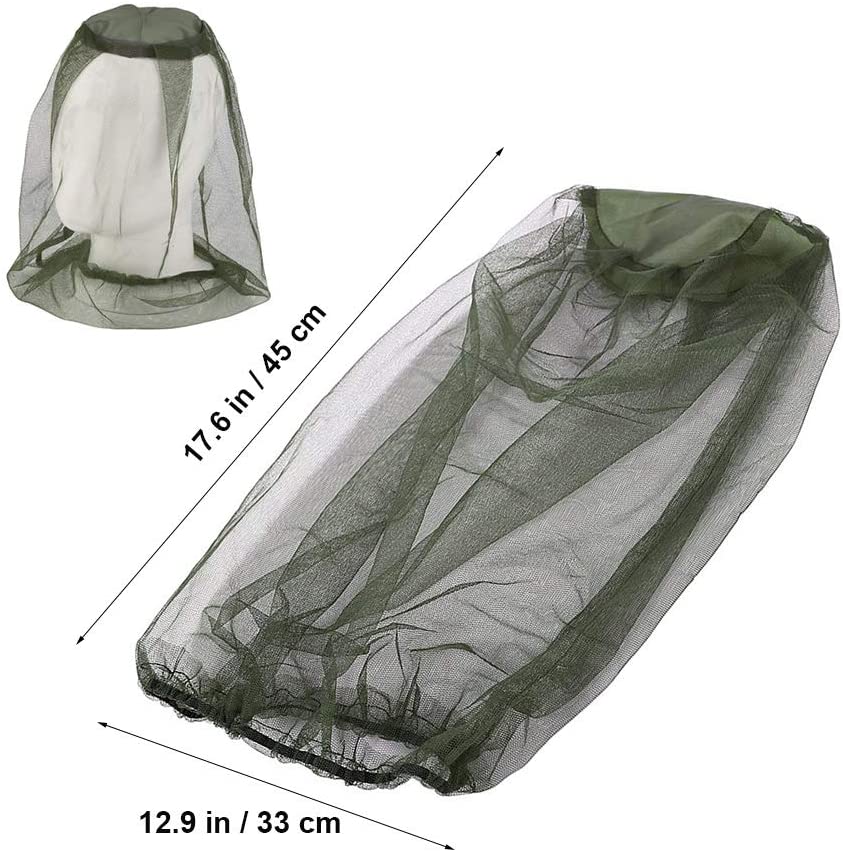 5 pack Premium Mosquito Head Net with Fine Holes, Hat Mesh Face ...