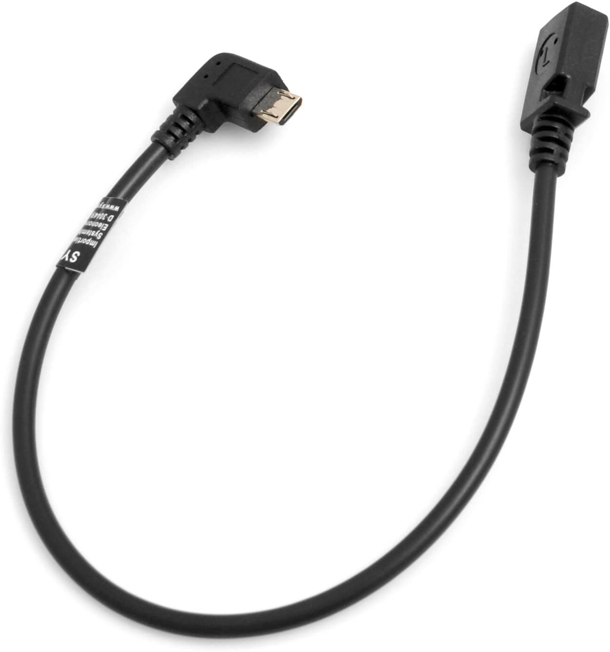 SYSTEM-S Micro-USB 90° right angle angled plug to mini USB connector ...