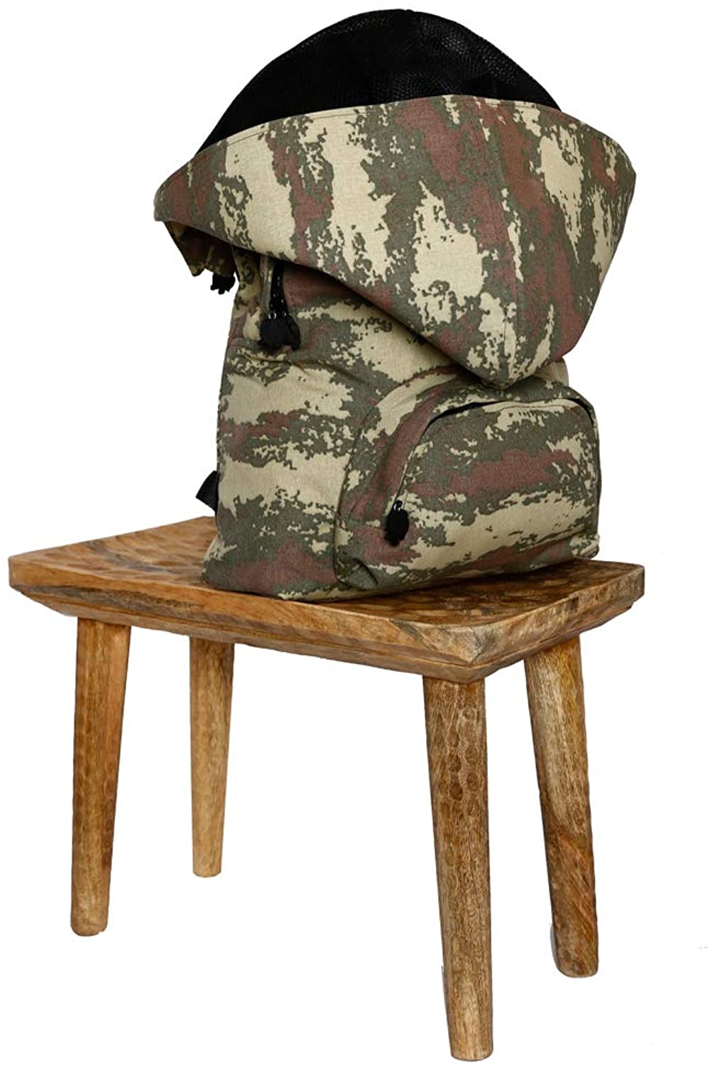 Morikukko Unisex-Adult Hooded Backpack Military Camo Backpack ...