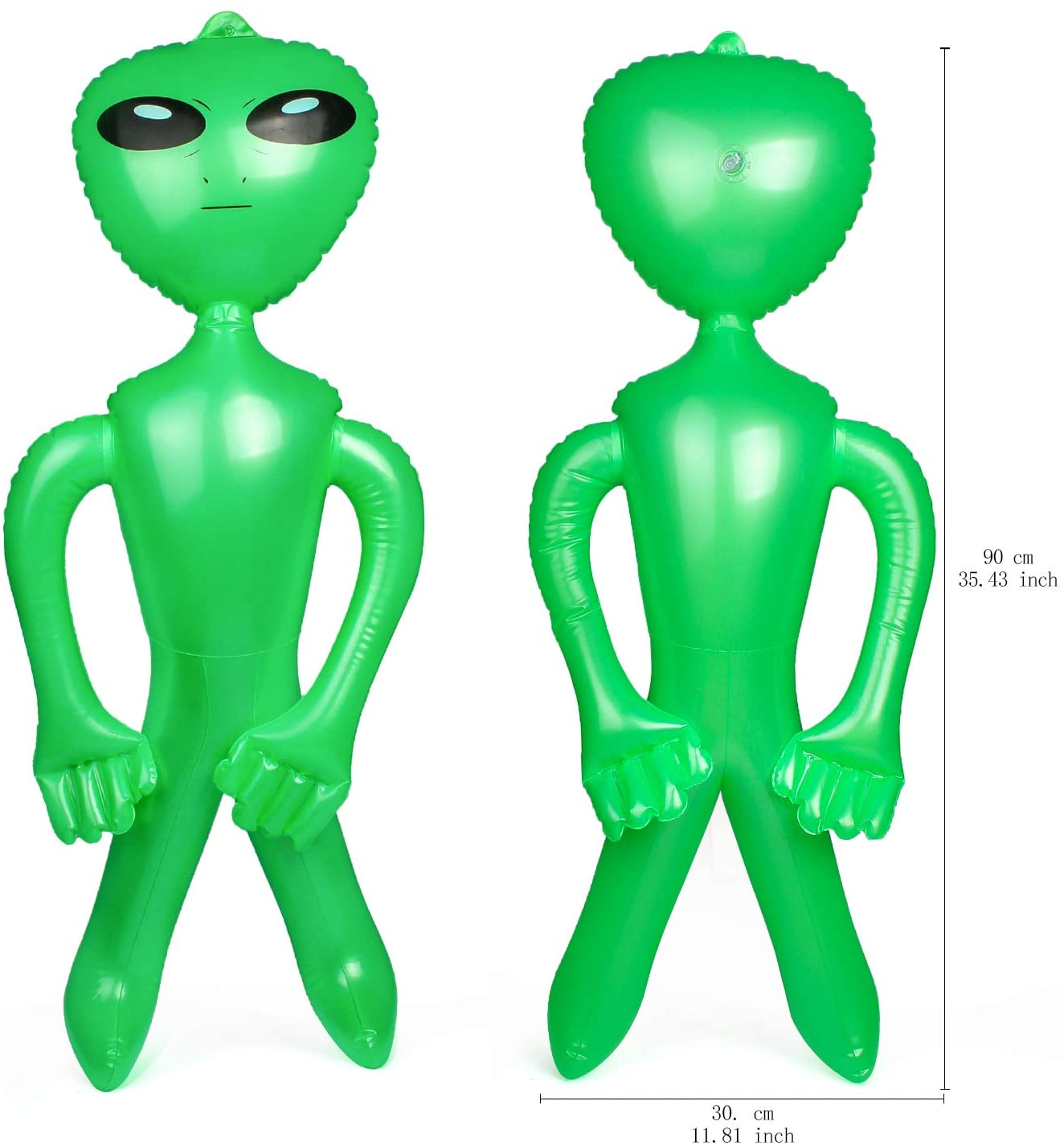 Beelittle 3 Pieces 36 Inches Green/Assorted Color Inflatable Alien Toy ...