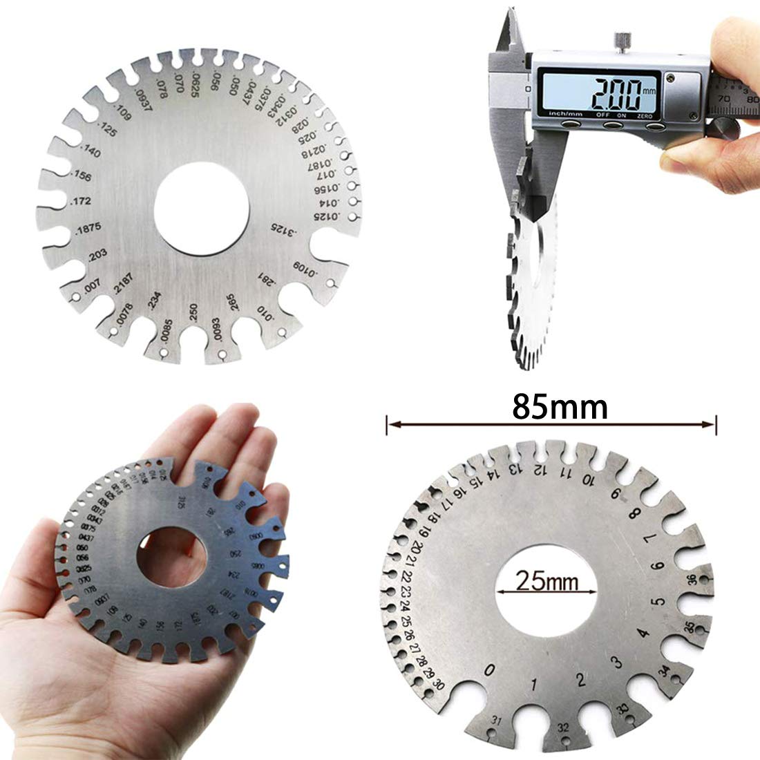 Sheet Metal Gauge Stainless Steel Welding Gage Plated Size Inspection ...