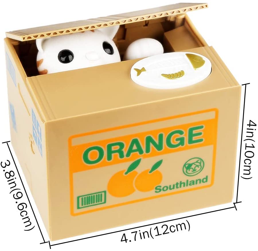 LUFENG Cat Money Box, Piggy Bank for Kids/Adults, Automatic Stealing ...