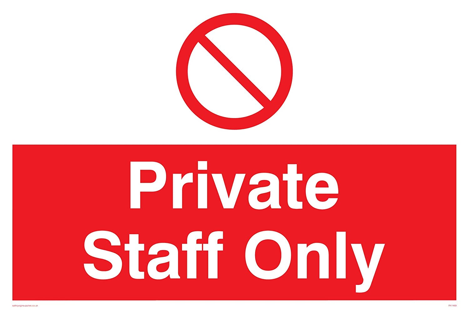 Viking Signs PA1489-A4L-3M”Private Staff Only” Sign, Plastic, 3 mm ...