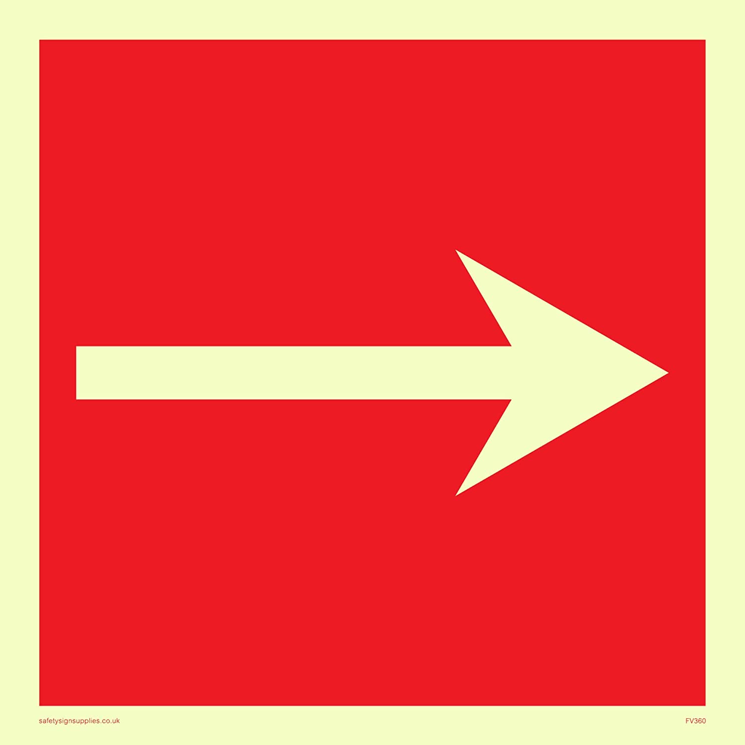 Viking Signs FV360-S15-PV Straight Fire Equipment Arrow Sign ...