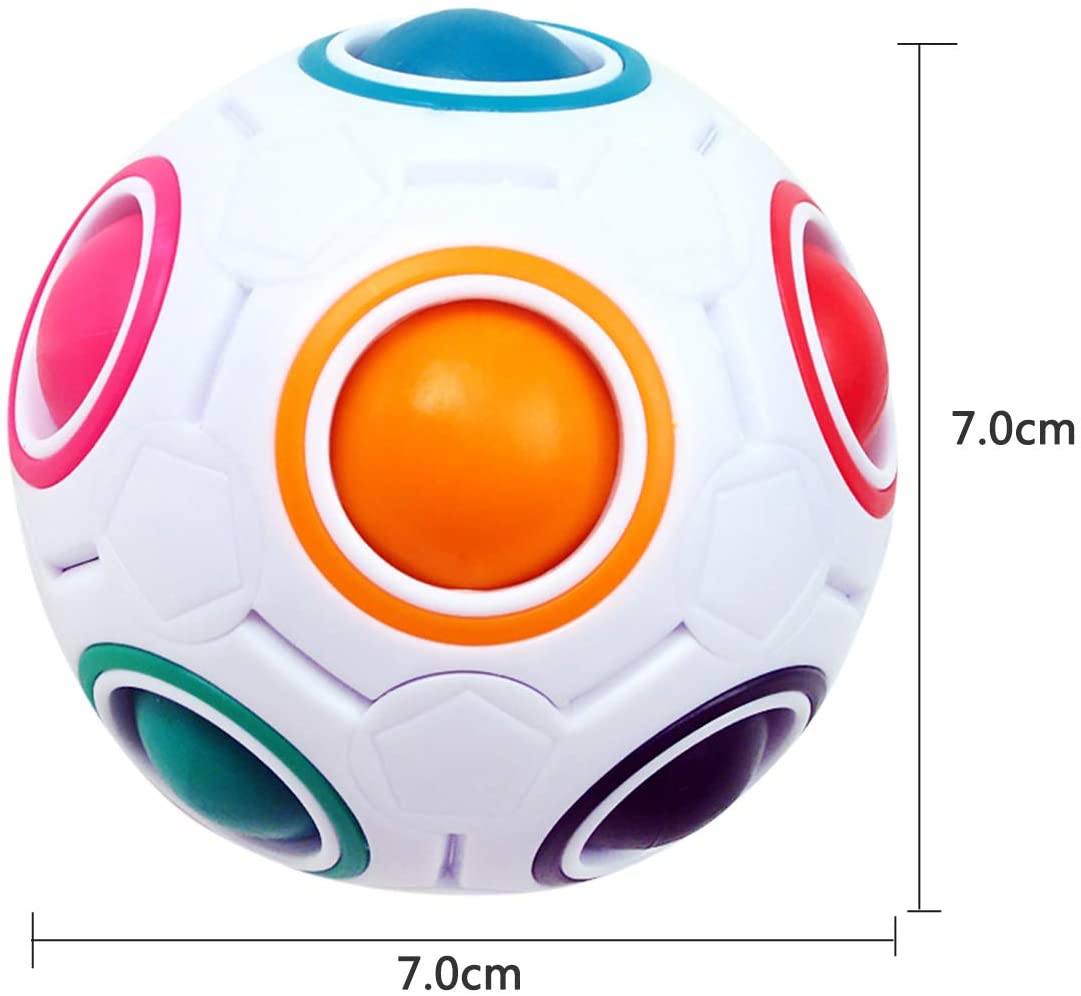 Easehome Magic Rainbow Ball, 2 Pack Puzzle Ball Cube Educational Toy ...
