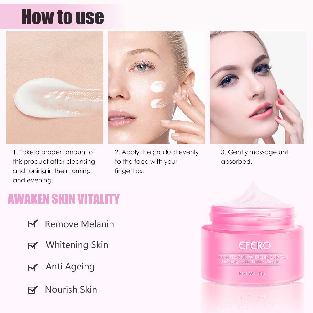 Freckle Cream, Moisturiser Facial with Skin Lightening Cream for Face ...