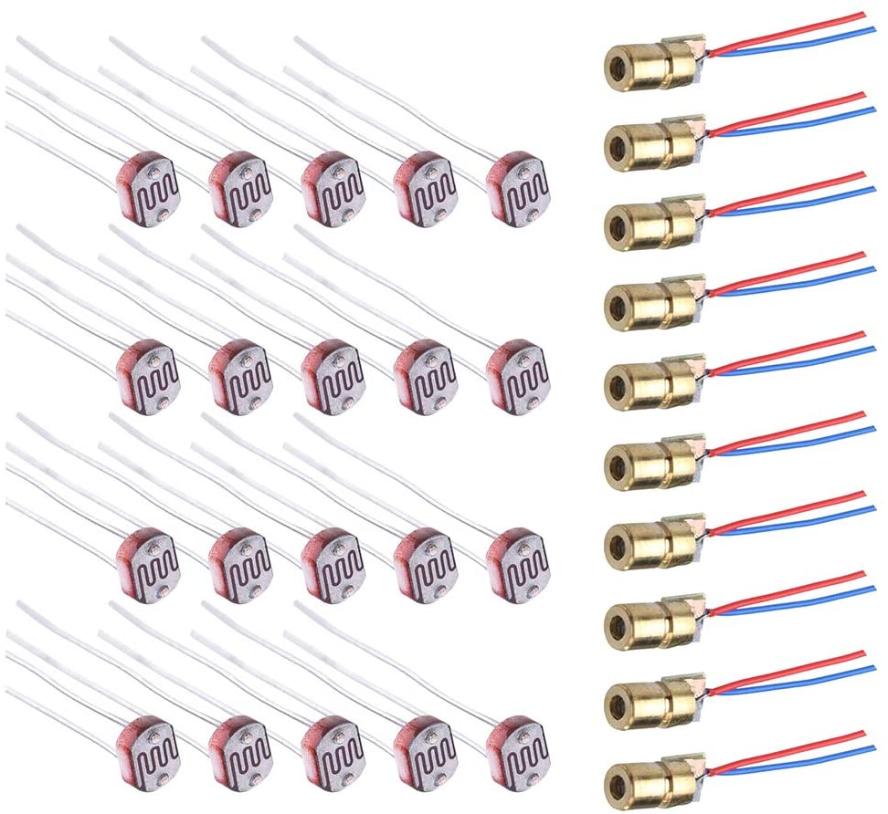 WayinTop 10pcs 5V Mini Laser Head Dot Diode Module Red 650nm 6mm Diode ...