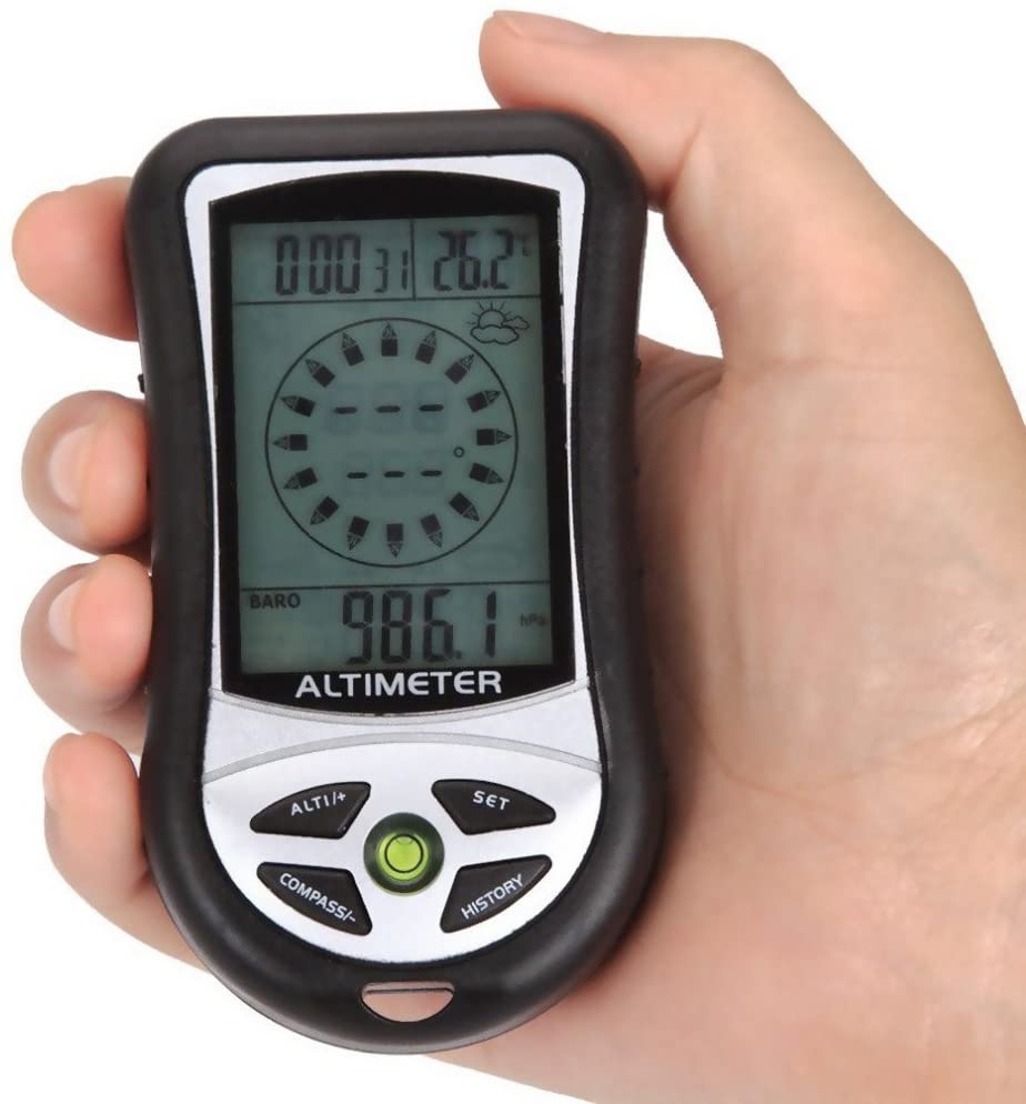 GuDoQi Outdoor Barometer 8 In 1 Digital Altimeter LCD Compass ...