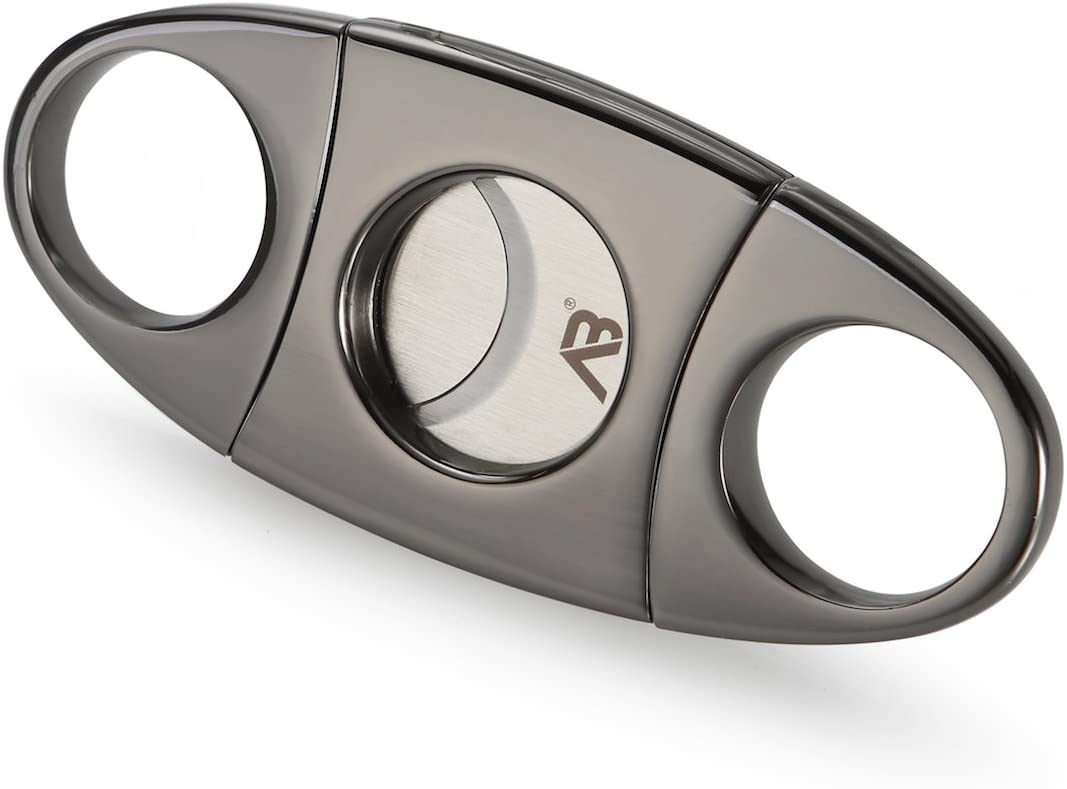 ALASKA BEAR – Gunmetal Cigar Cutter Stainless Steel Guillotine Double ...