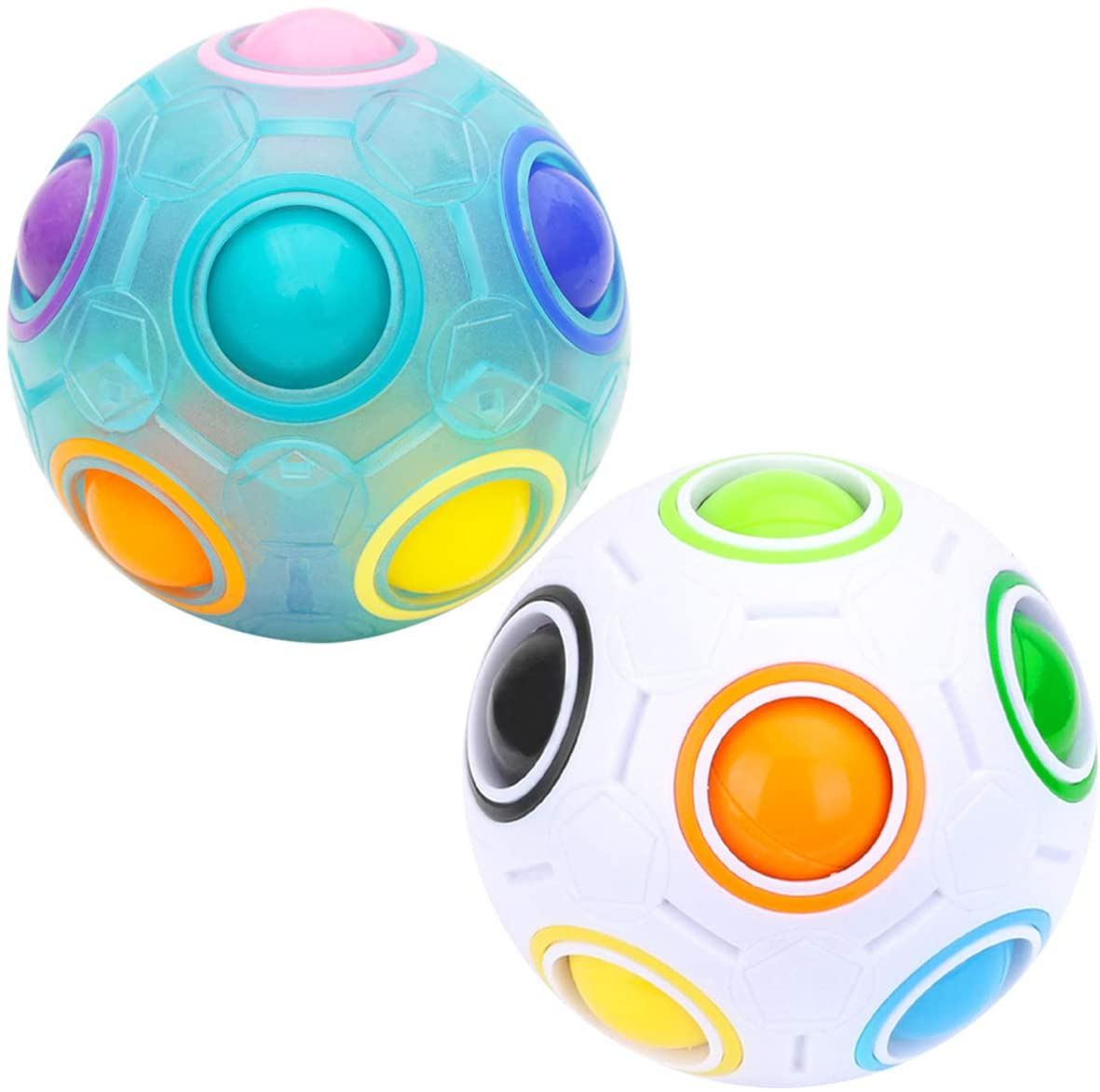 Easehome Magic Rainbow Ball, 2 Pack Puzzle Ball Cube Educational Toy ...