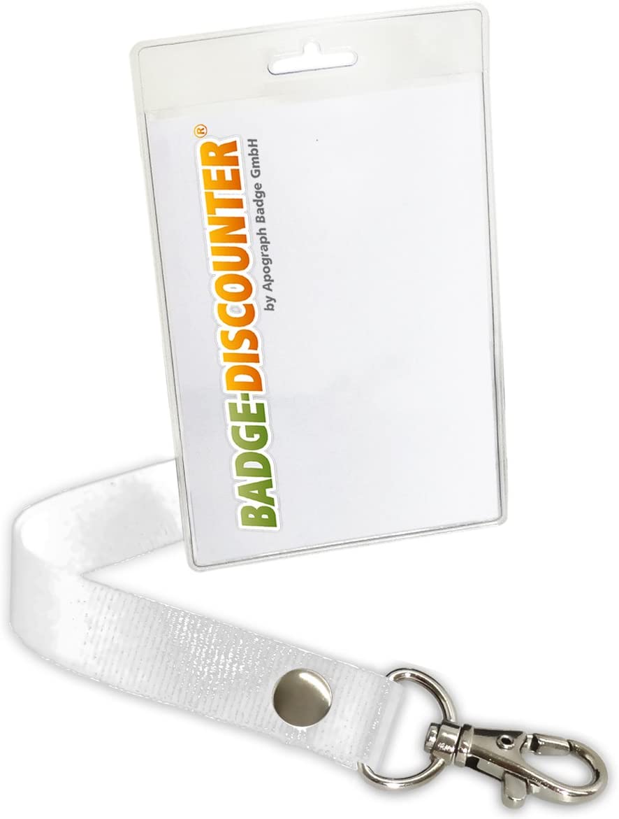 ID badge card holder 25pcs HSV transparent with lanyard fixation, soft ...