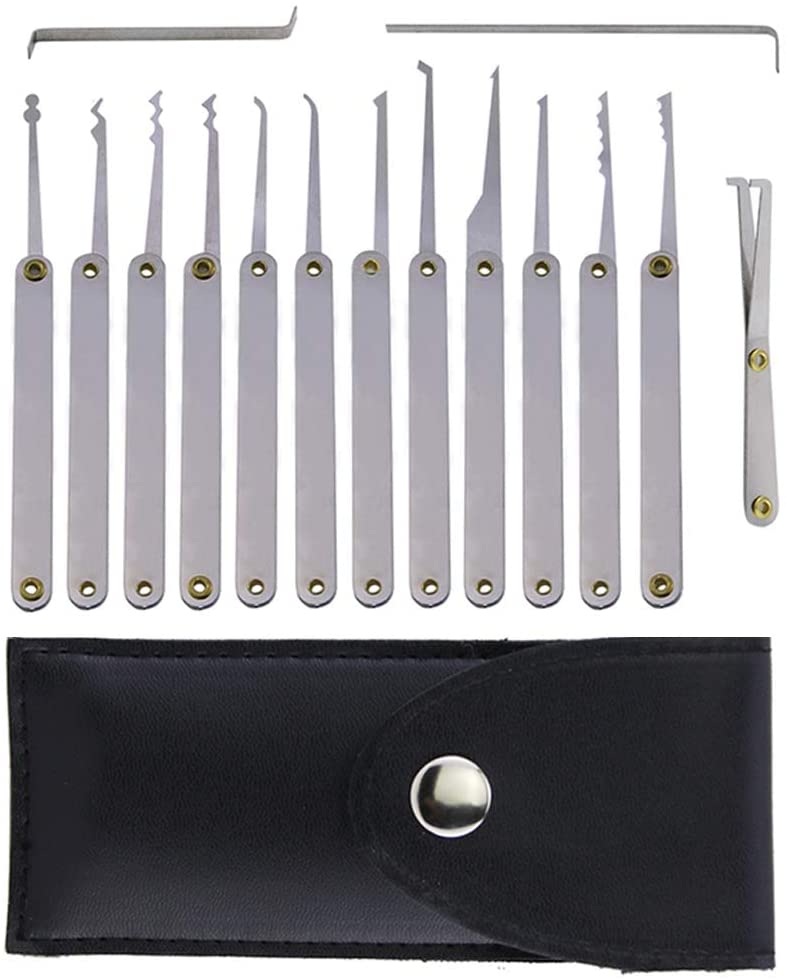 Loboo Idea 22-Piece Lock Pick Set, 15-Pieces Padlock Picking Tools Kit ...