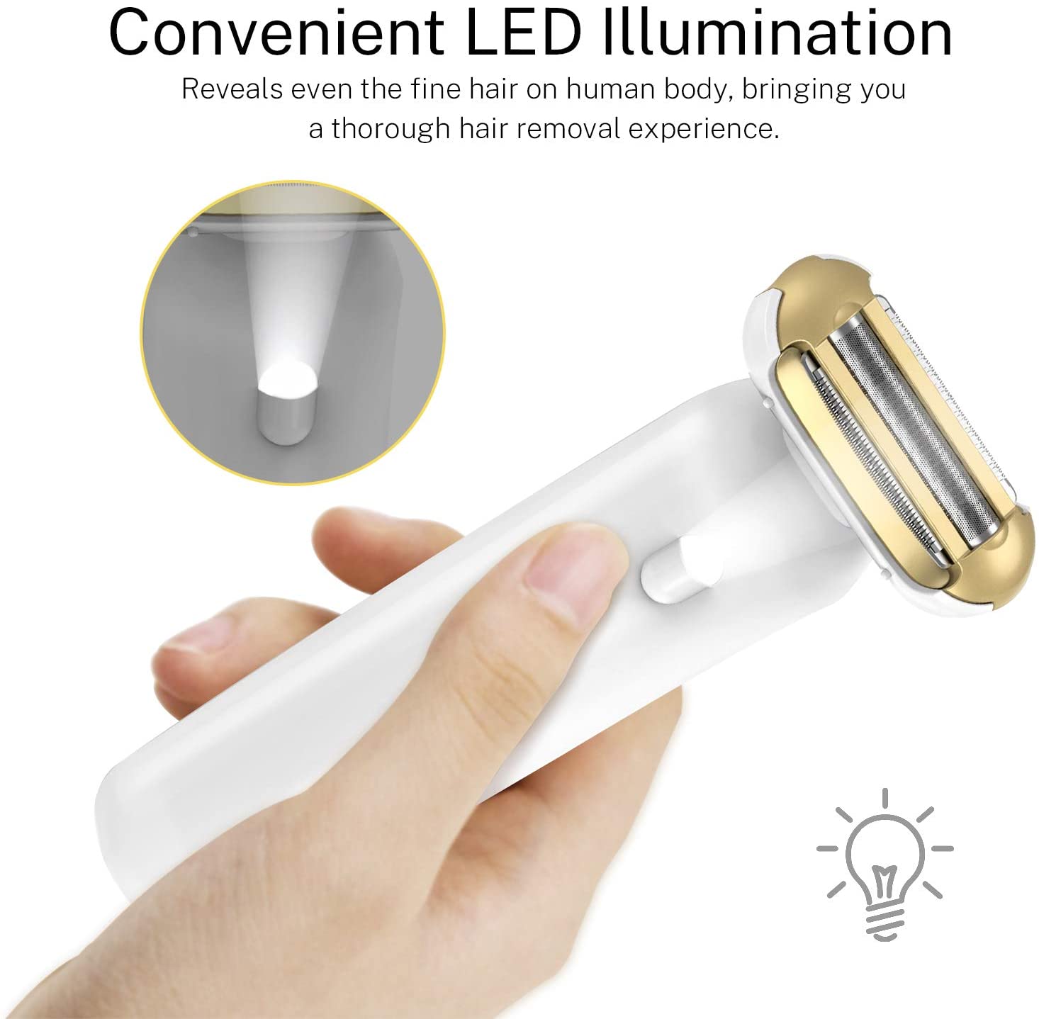 Electric Lady Shaver, Misiki Women’s Razor Rechargeable Bikini Trimmer ...