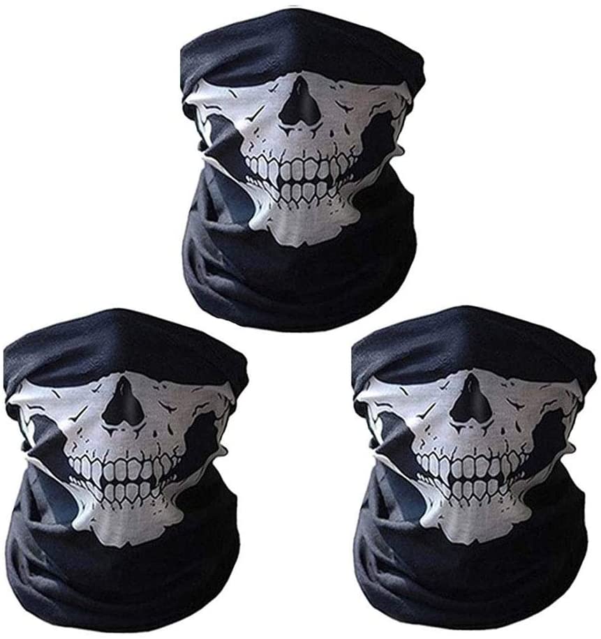 CBValleyol 3 Piece Multifunctional Motorcycle Face Mask,Breathable ...