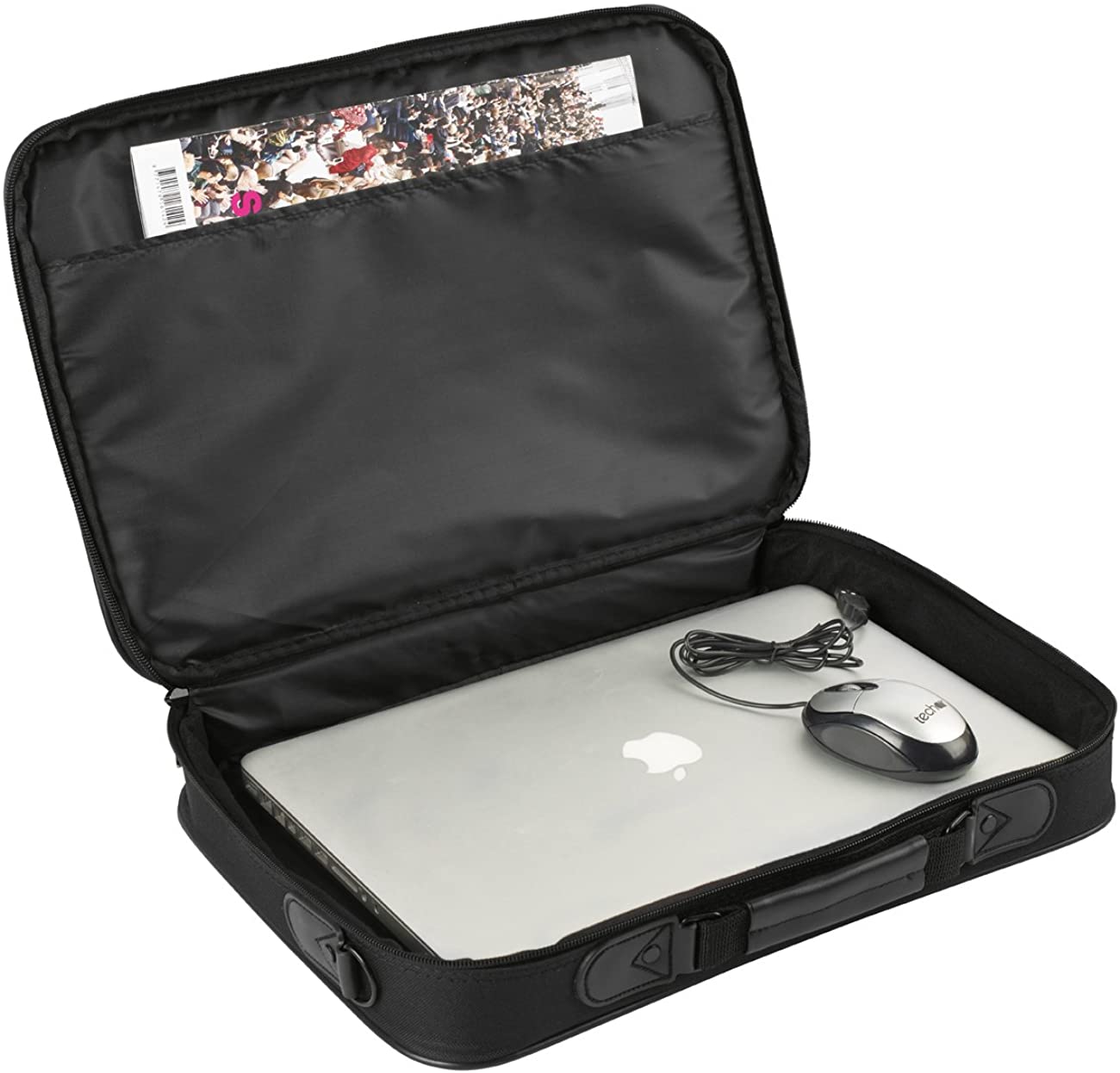 techair 15.6 inch Black Laptop Bag with Wired Optical Mouse – BigaMart