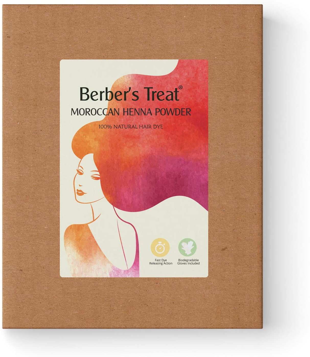 Berber’s Treat Moroccan Henna Powder Natural Hair Dye with ...