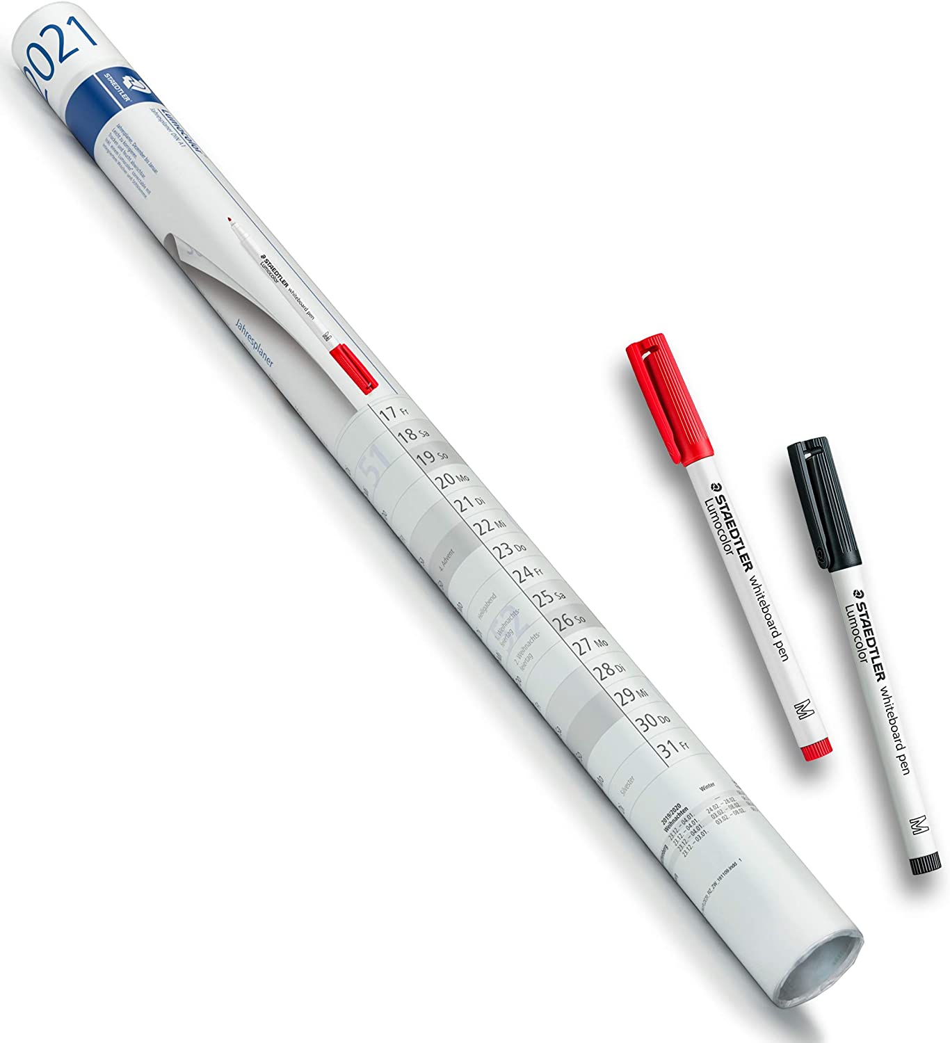 STAEDTLER Lumocolor 641 JPAMZW Year Planner Set 2022 Wall Calendar Dry ...