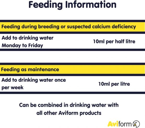 Aviform Calciform HiD3 Liquid Calcium for Birds 250ml – Fully Water ...