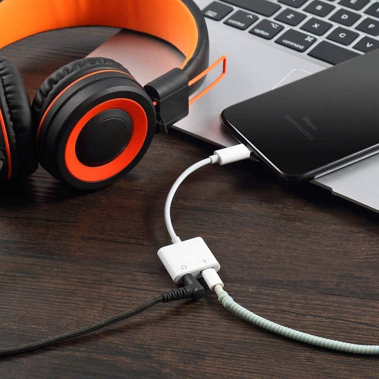 Headphone Adapter for iPhone X Earphone 3.5mm Jack AUX Cable Audio ...