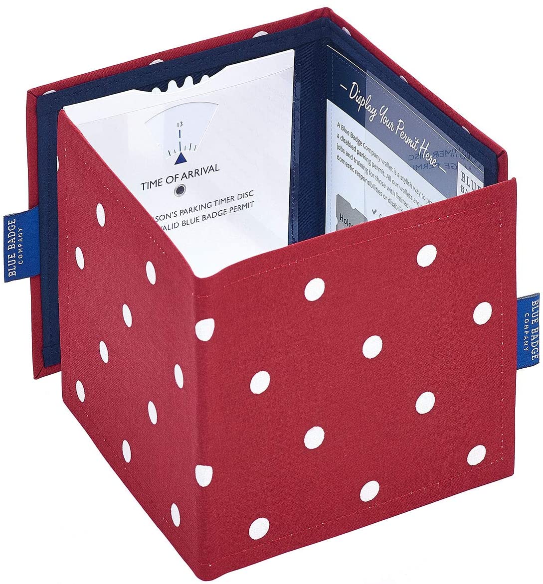 Blue Badge Co. Red Spotty Display Wallet Parking Permit Holder – BigaMart