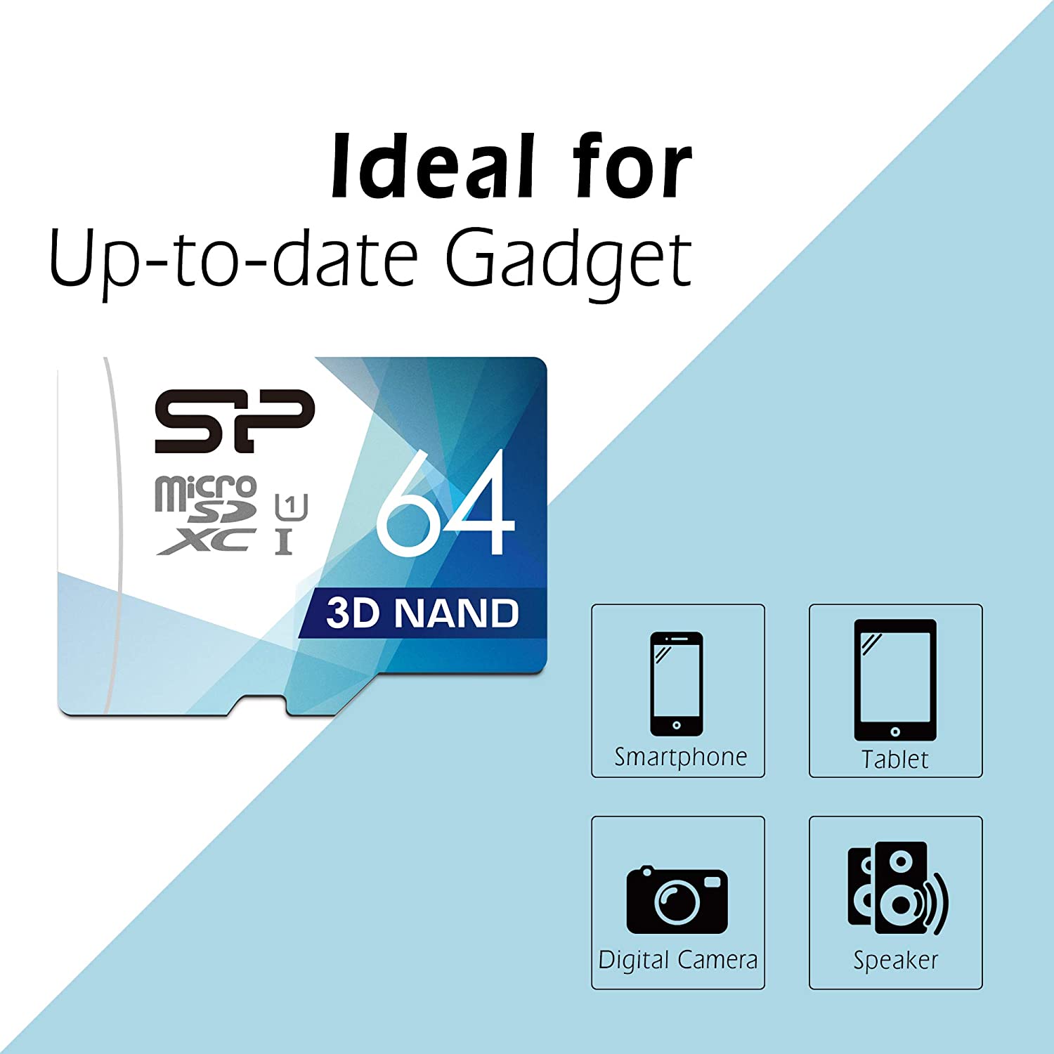 Silicon Power 64GB 3D NAND High Speed MicroSD Card for Dashcams and ...