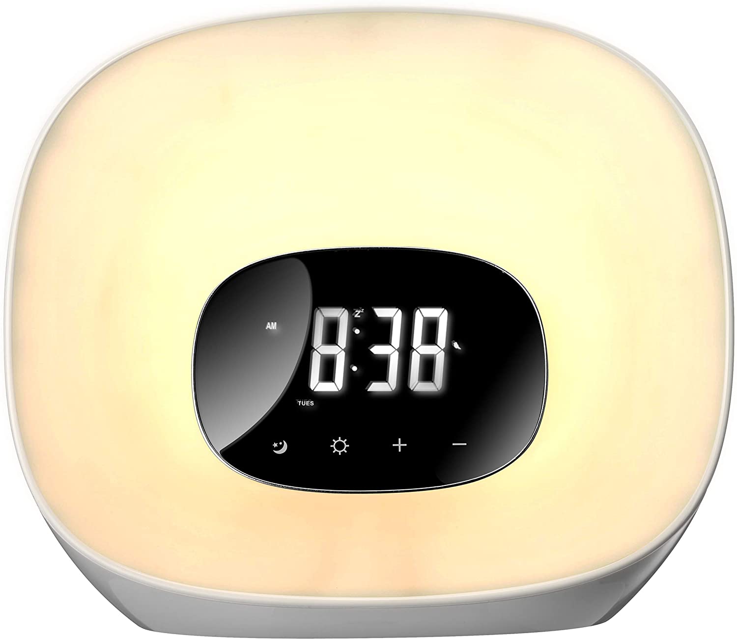 Groov-e Light Curve Touch Control FM Radio Alarm Clock with LED Lamp ...