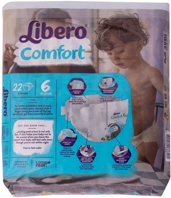 Libero Comfort, Size 6 Nappies, Pack of 22 – BigaMart