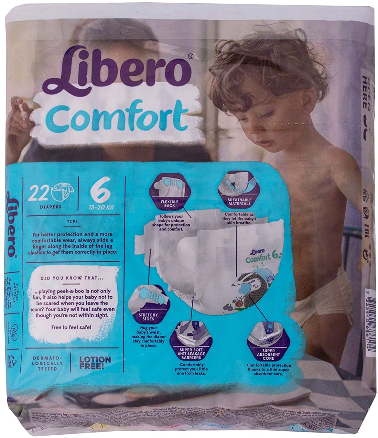 Libero Comfort, Size 6 Nappies, Pack of 22 – BigaMart