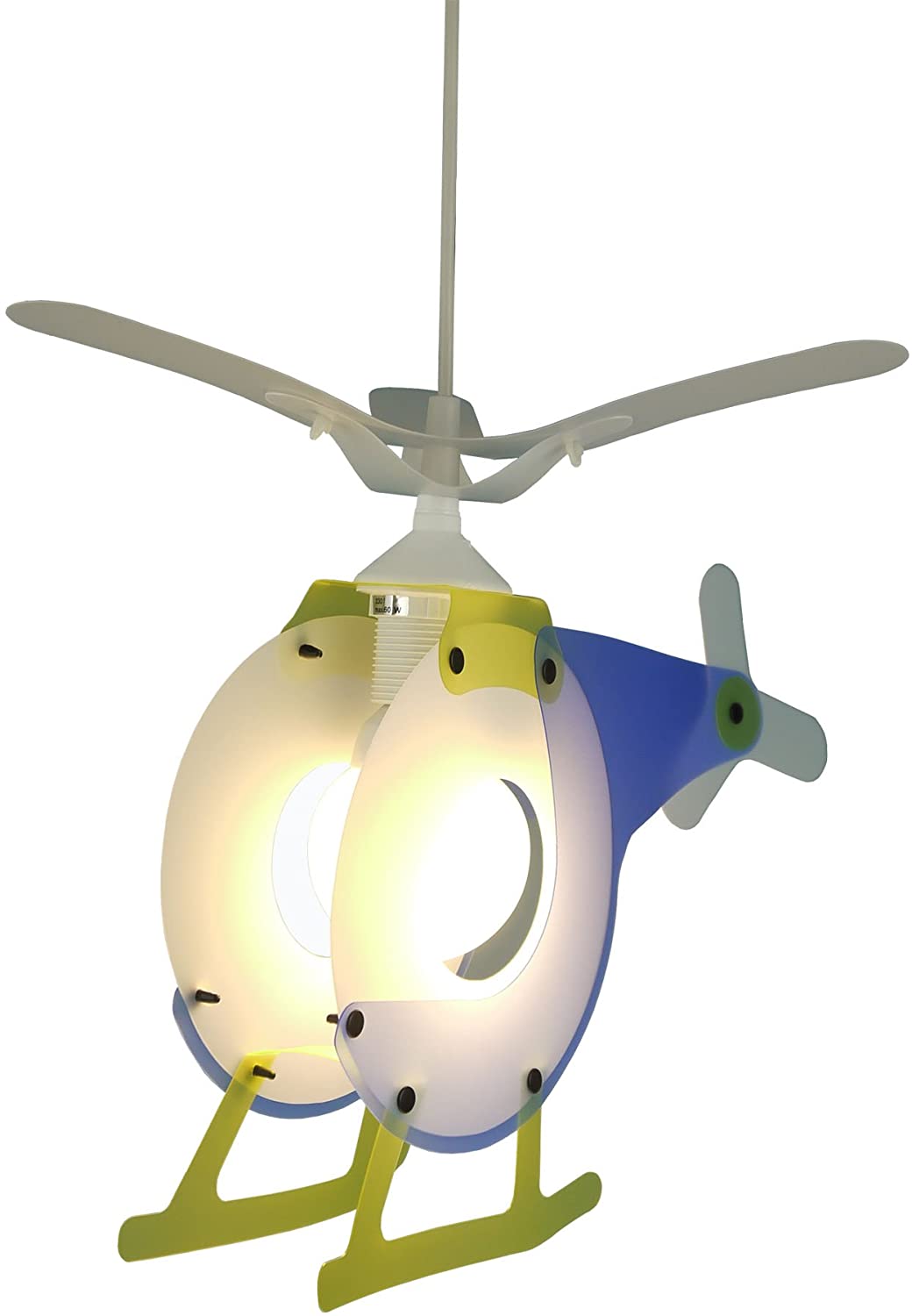 Niermann Standby Plastic Pendulum Light, Helicopter, White/Blue – BigaMart