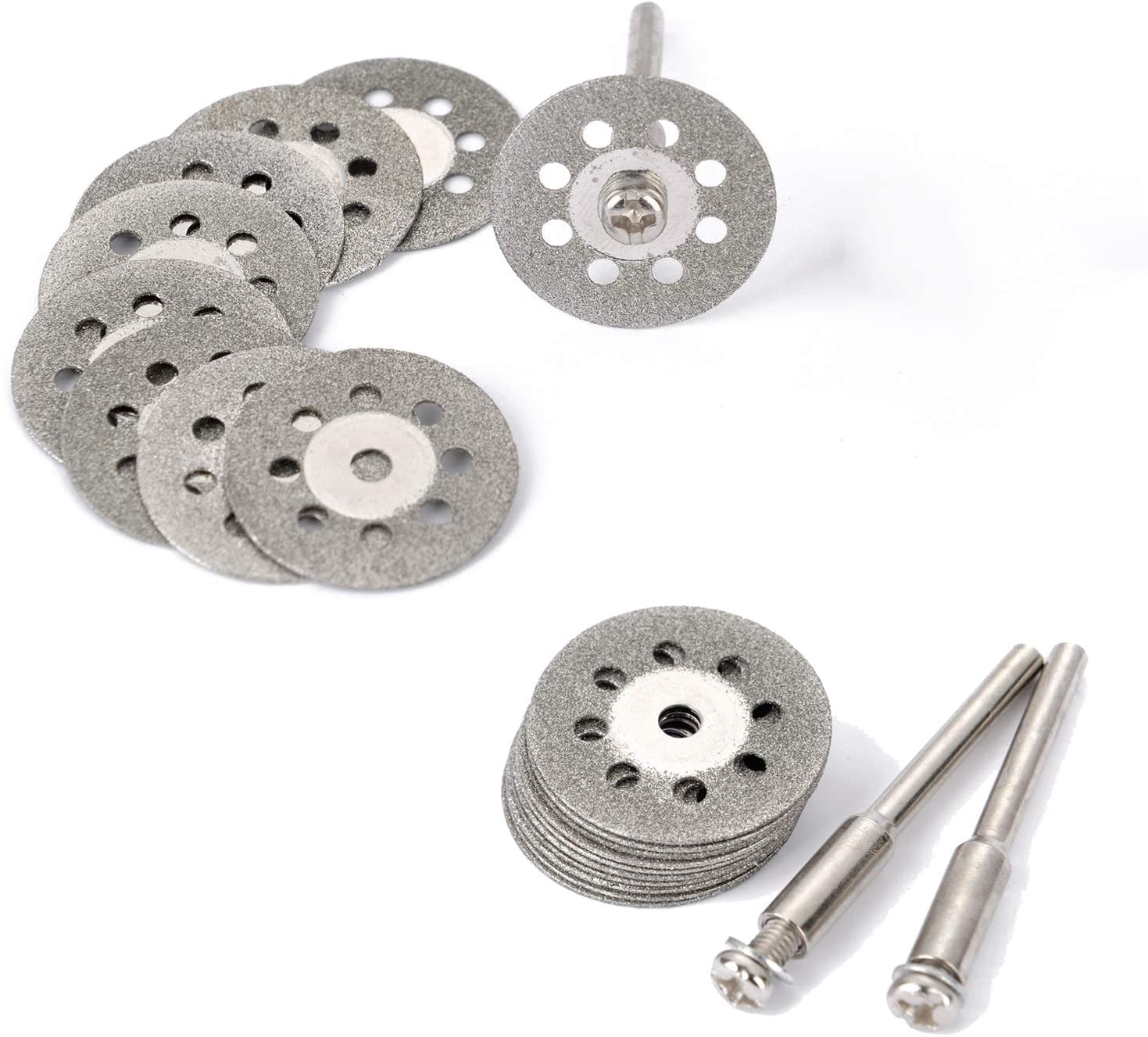 Saipor 20pcs 22mm Diamond Cutting Wheel Off Discs with 4 Pcs 3mm ...