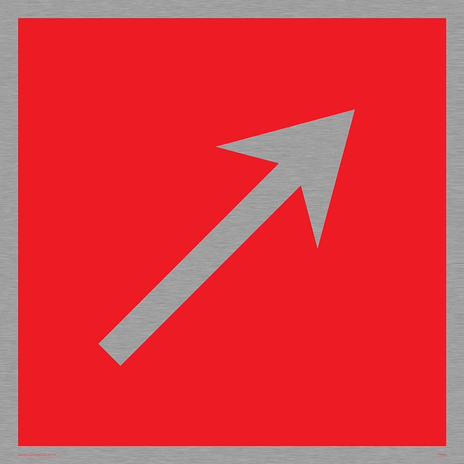 Viking Signs FV361-S40-MS Diagonal Fire Equipment Arrow Sign, 1 mm ...