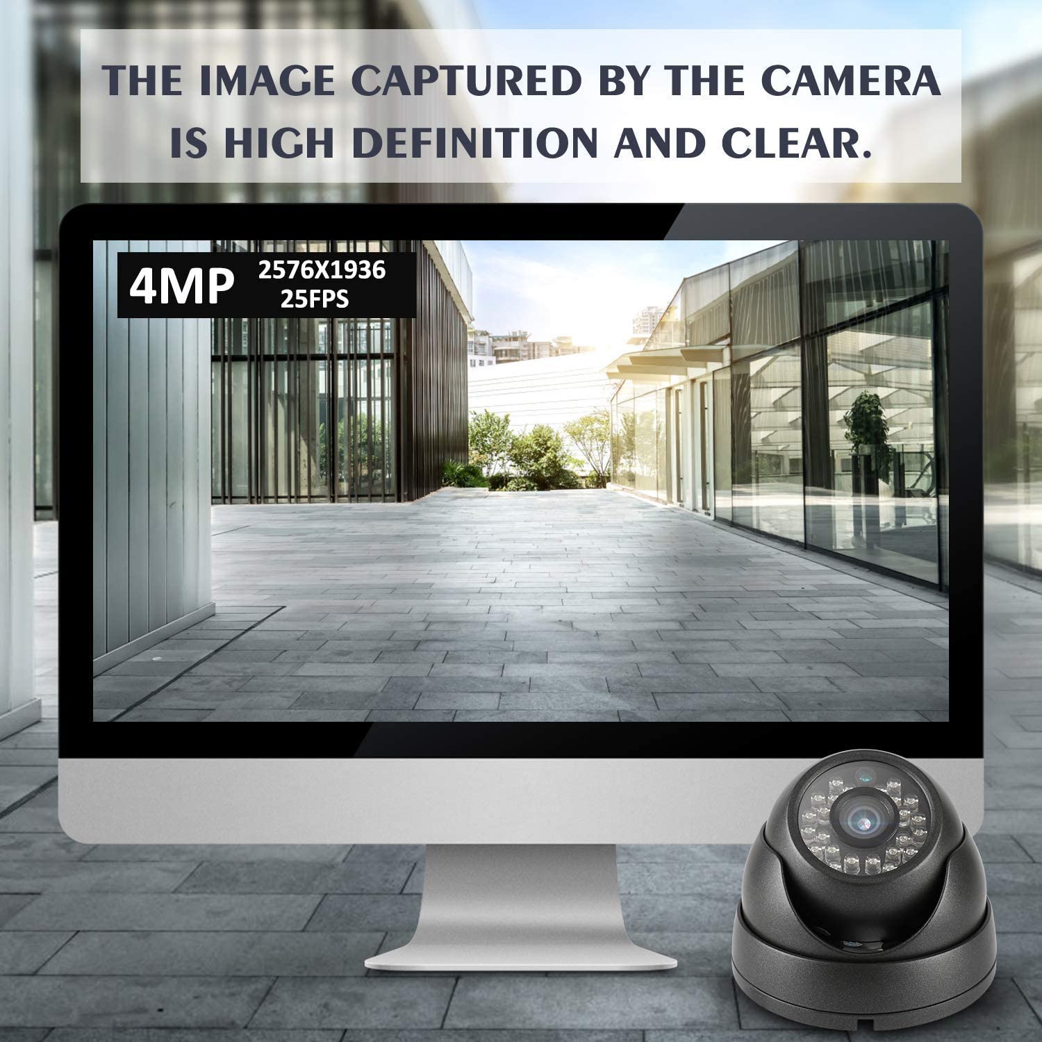 Dericam 4MP HD 2K@25fps Outdoor/Indoor Dome Security Camera, HDCVI ...